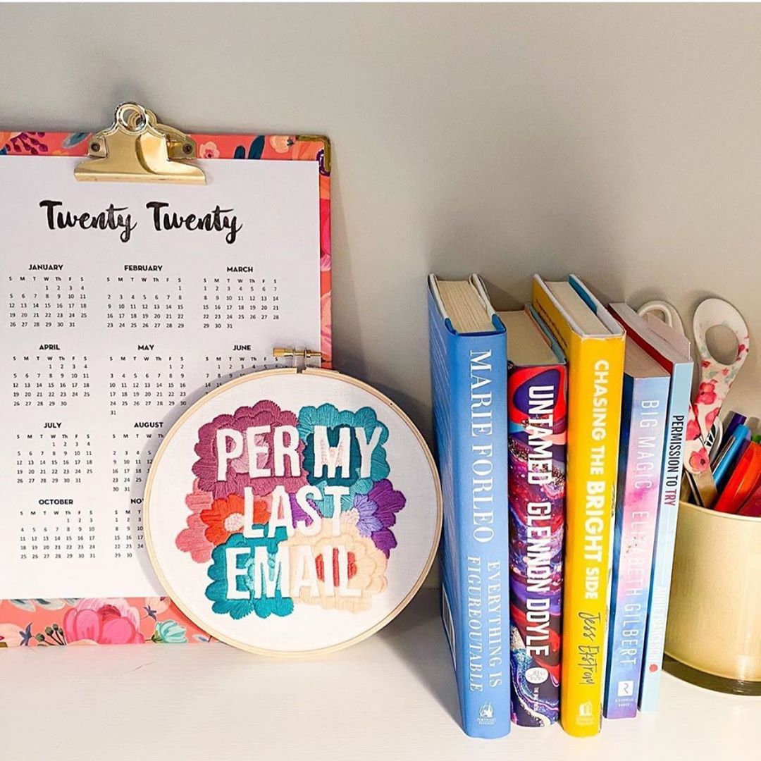 Mallory Barton Creates Hilarious and Relatable Embroidery Hoops